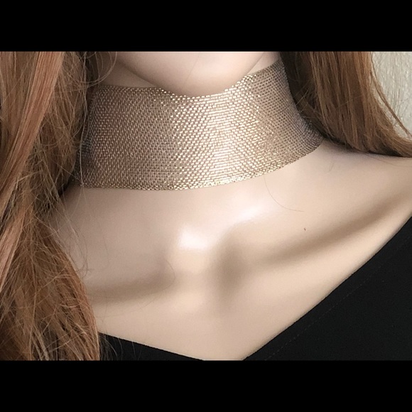 Handmade | Jewelry | Wide Lace Gold And Silver Choker | Poshmark